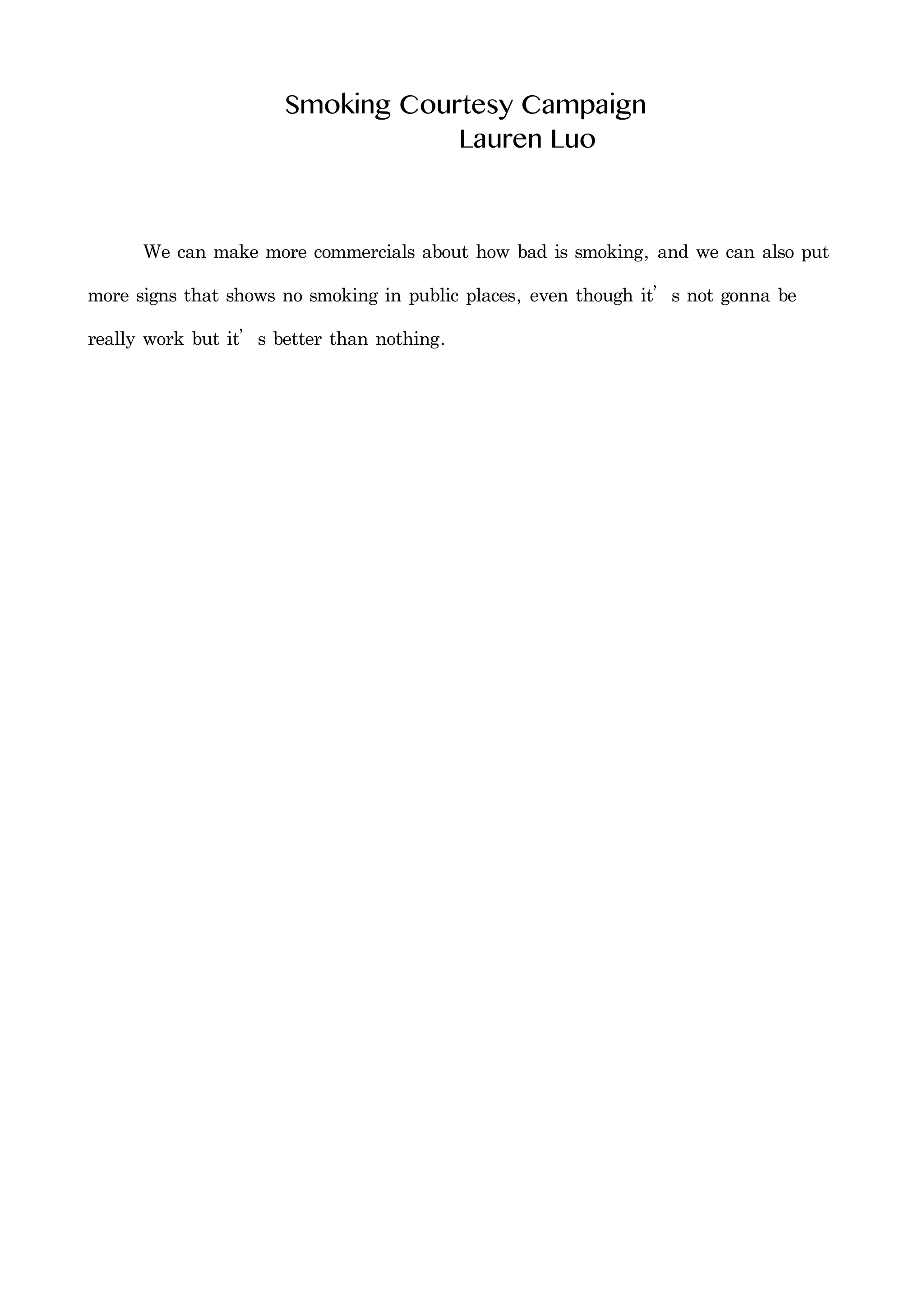 Courtesy campaign | PDF