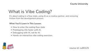 Vibe Coding presentation at Courte University | PDF
