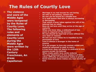 Courtly love | PPTX