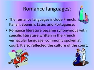 Courtly love and romance literature | PPTX