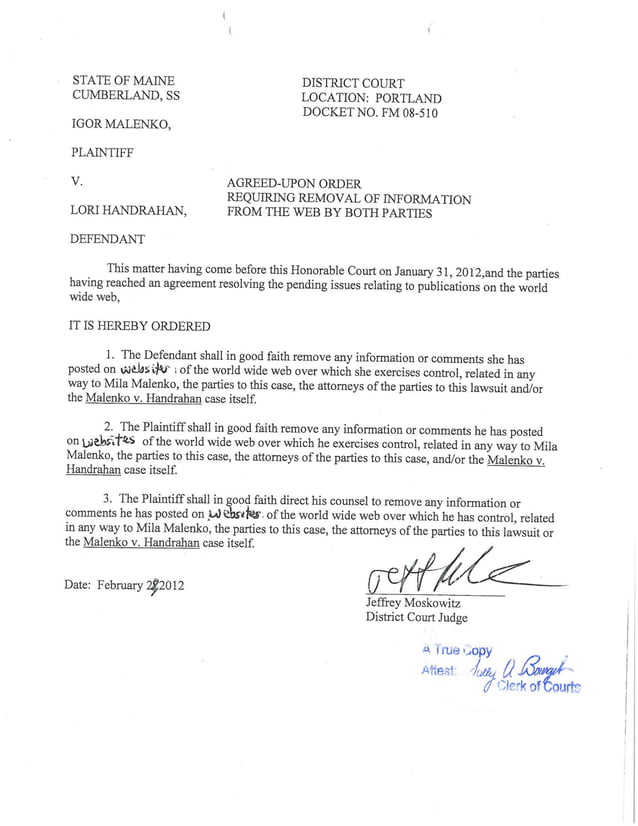 Certified Court Order | PDF