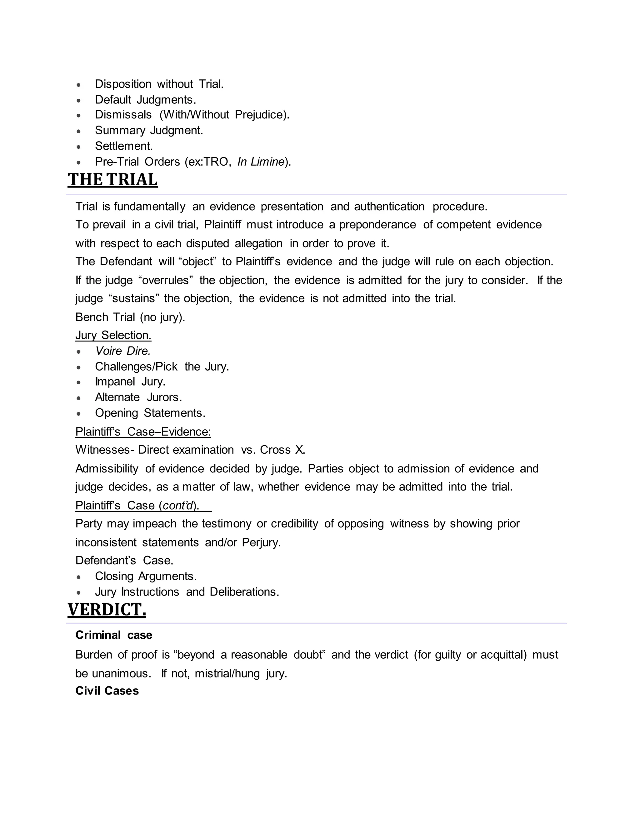 Court procedures | DOCX