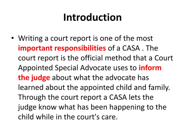 Court Report Writing 101 | PPT