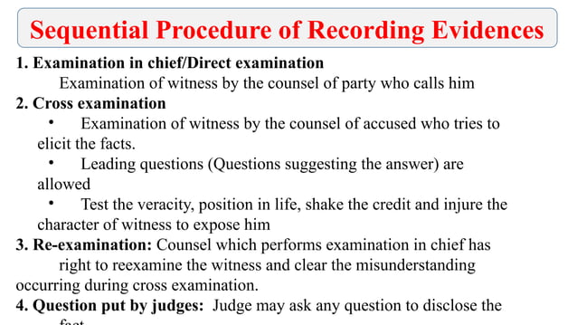 Courtroom Procedures/Procedure of evidence recording in courtroom.pptx