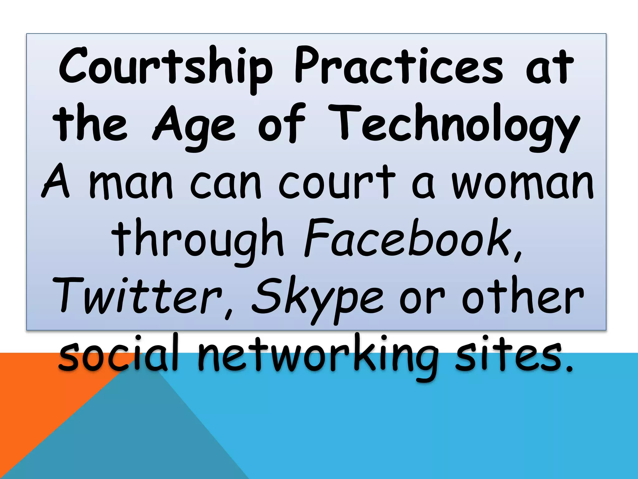 Courtship, dating and marriage | PPTX