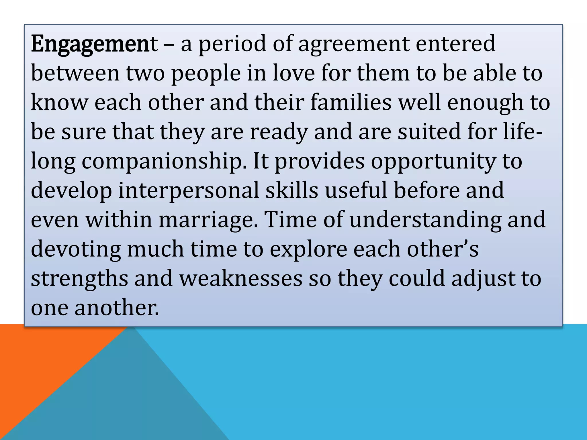 Courtship, dating and marriage | PPTX