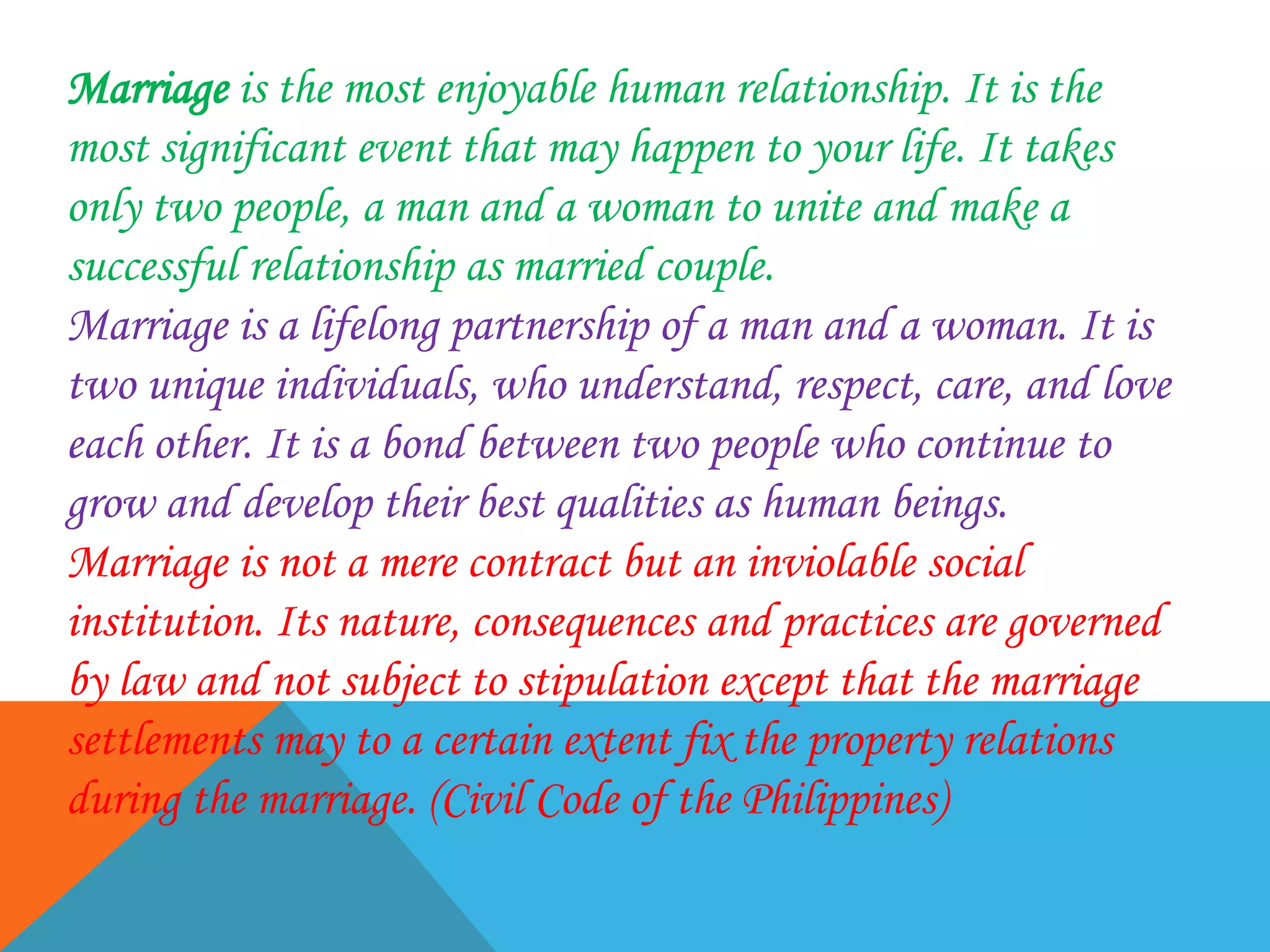 Courtship, dating and marriage | PPTX