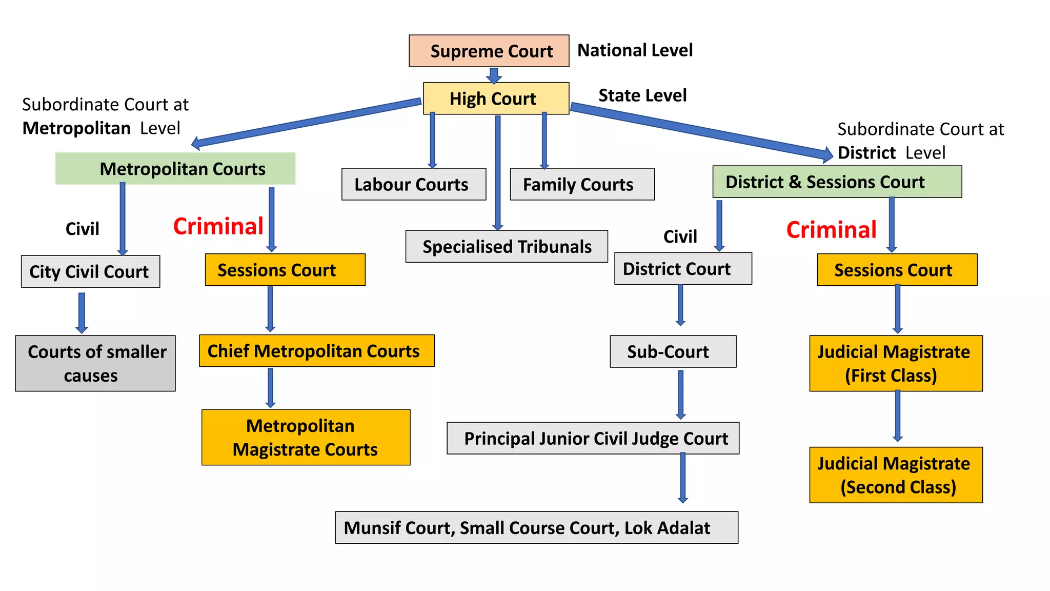 Courts in india- basics for a forensic surgeon | PPTX