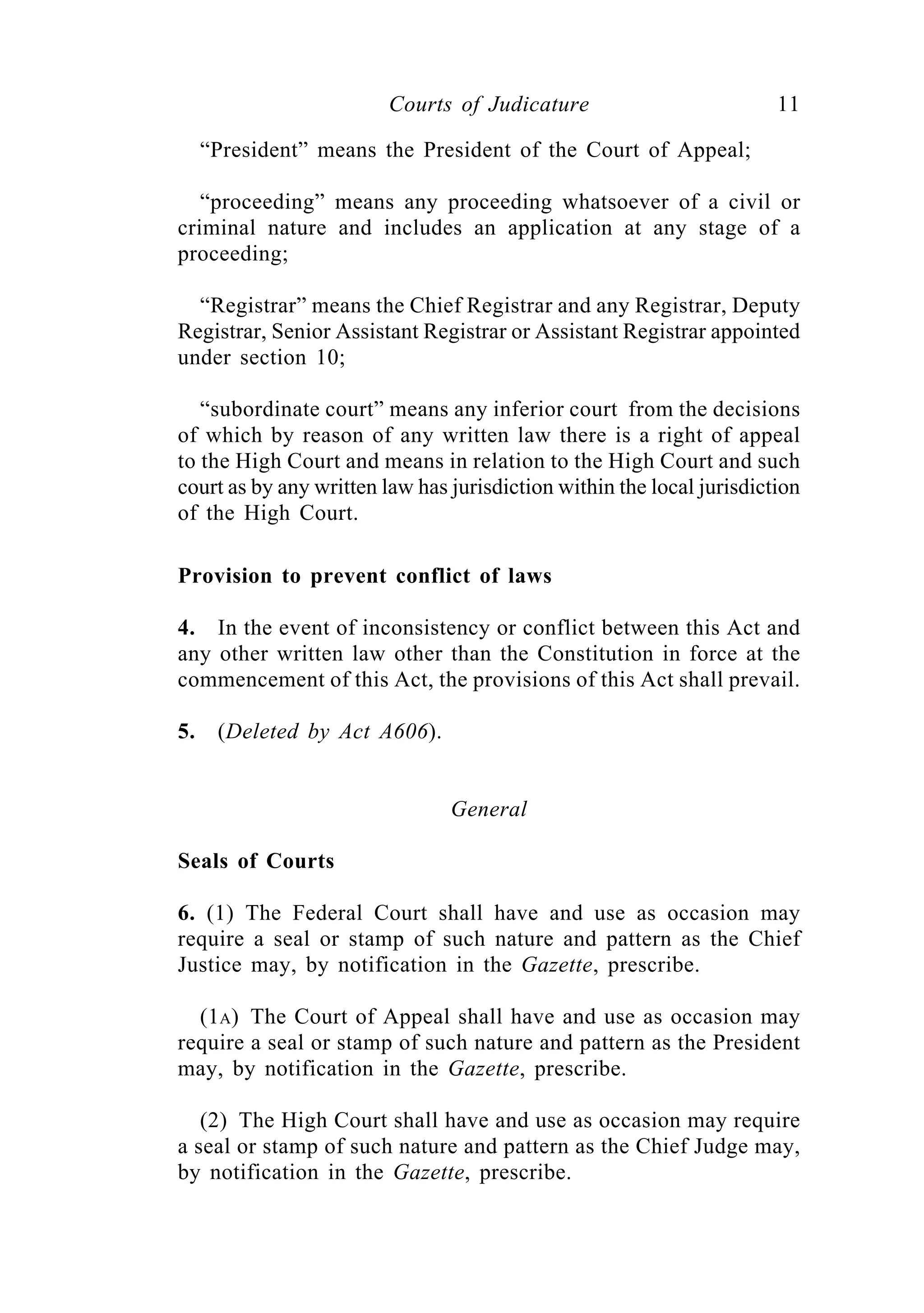 Courts of judicature act 1964 act 91 | PDF