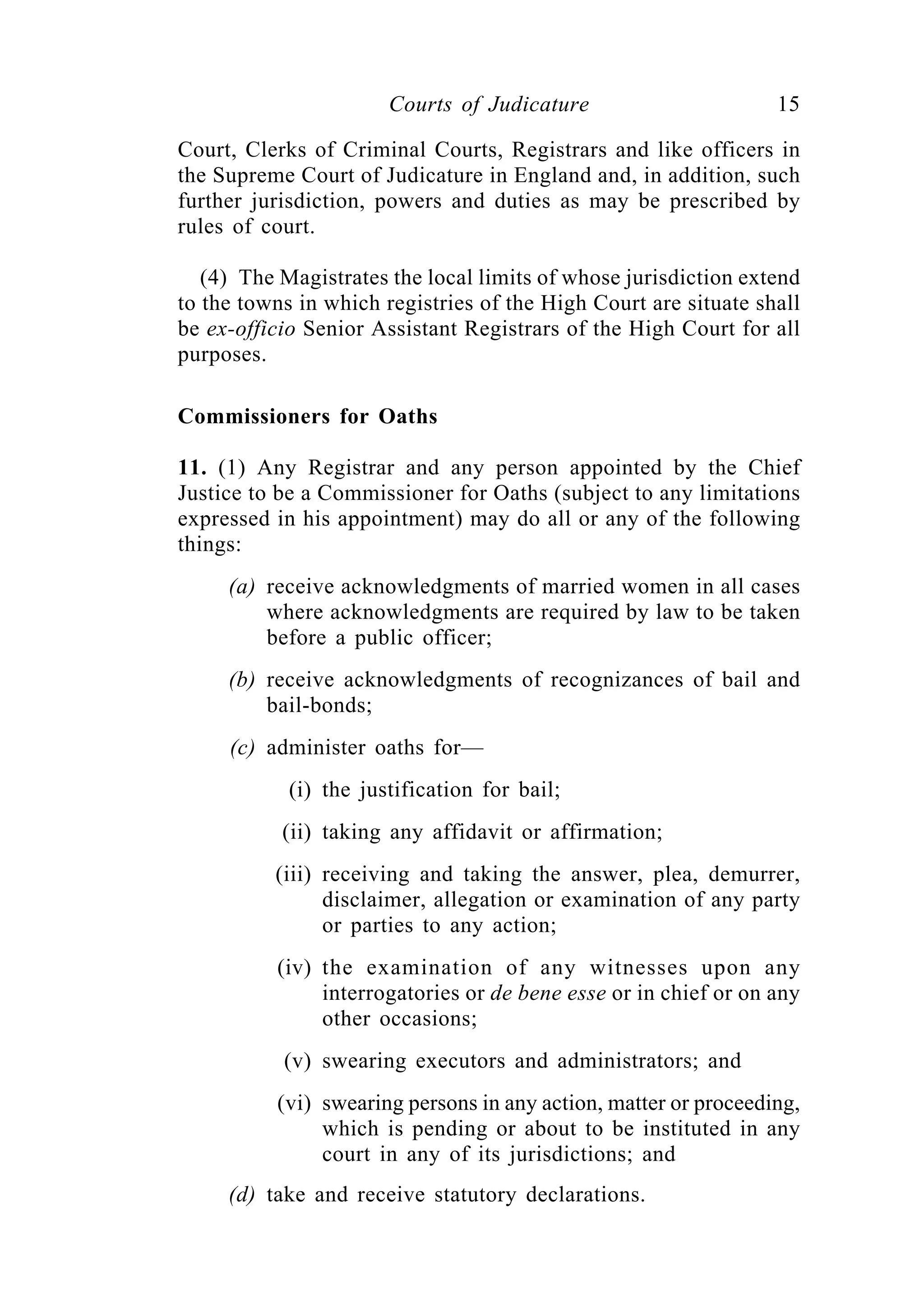 Courts of judicature act 1964 act 91 | PDF