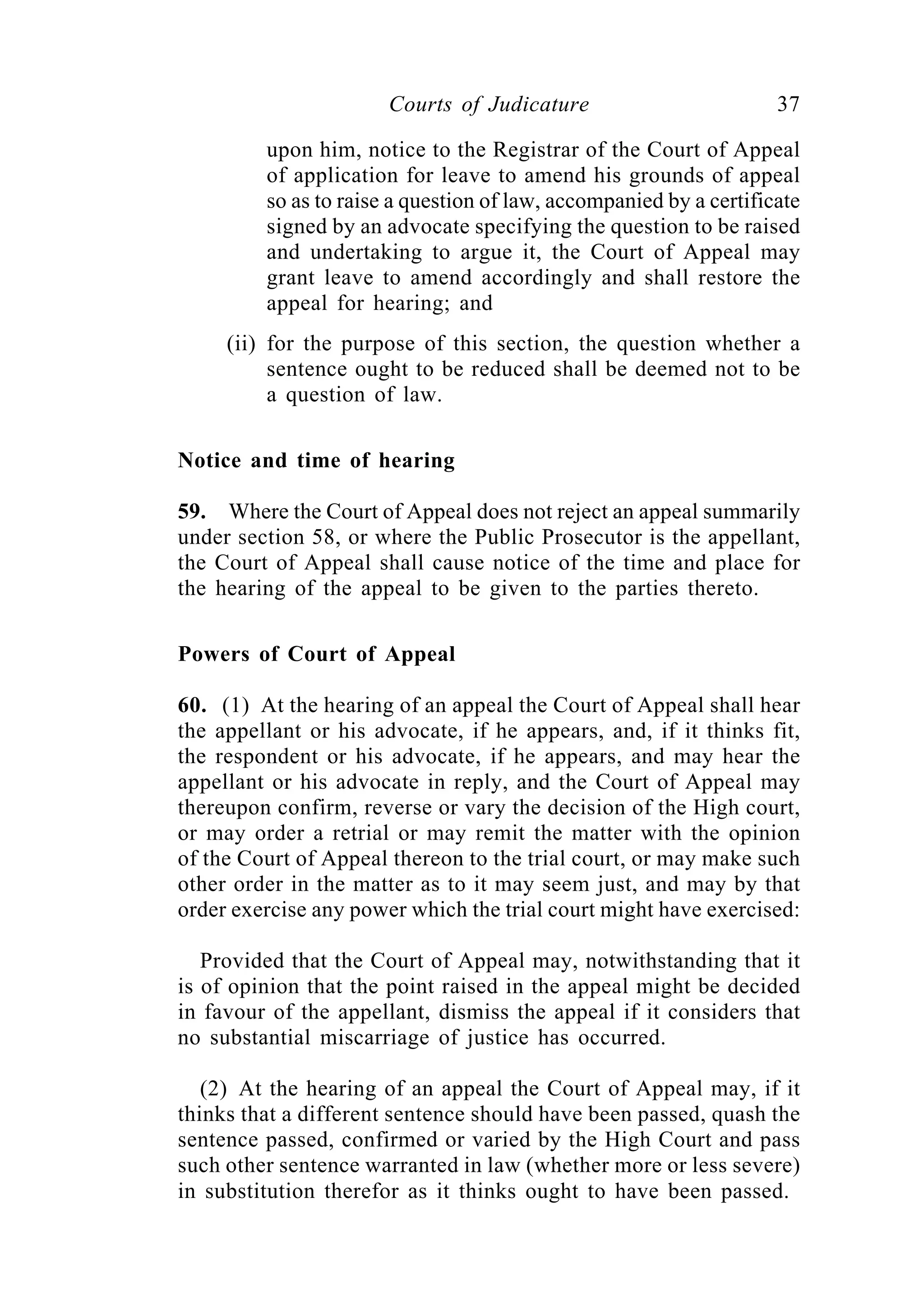 Courts of judicature act 1964 act 91 | PDF