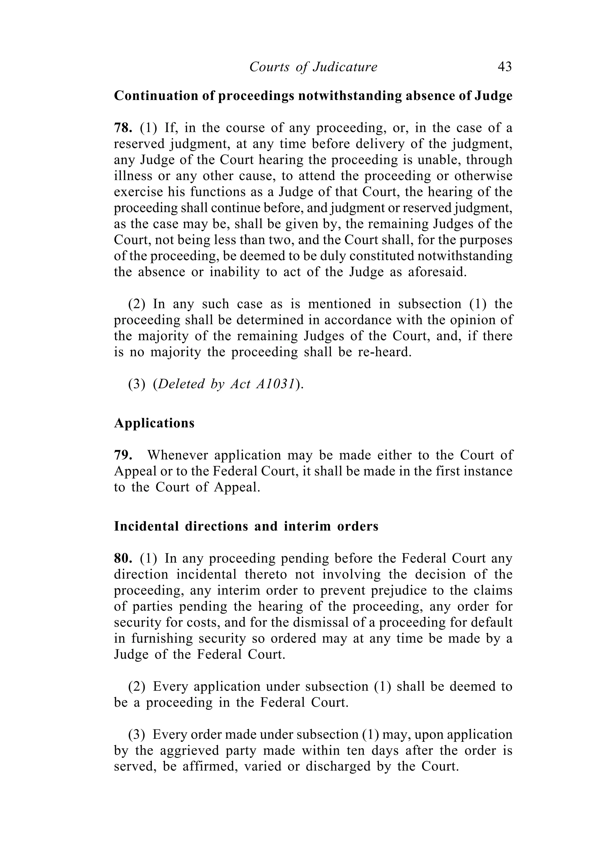 Courts of judicature act 1964 act 91 | PDF