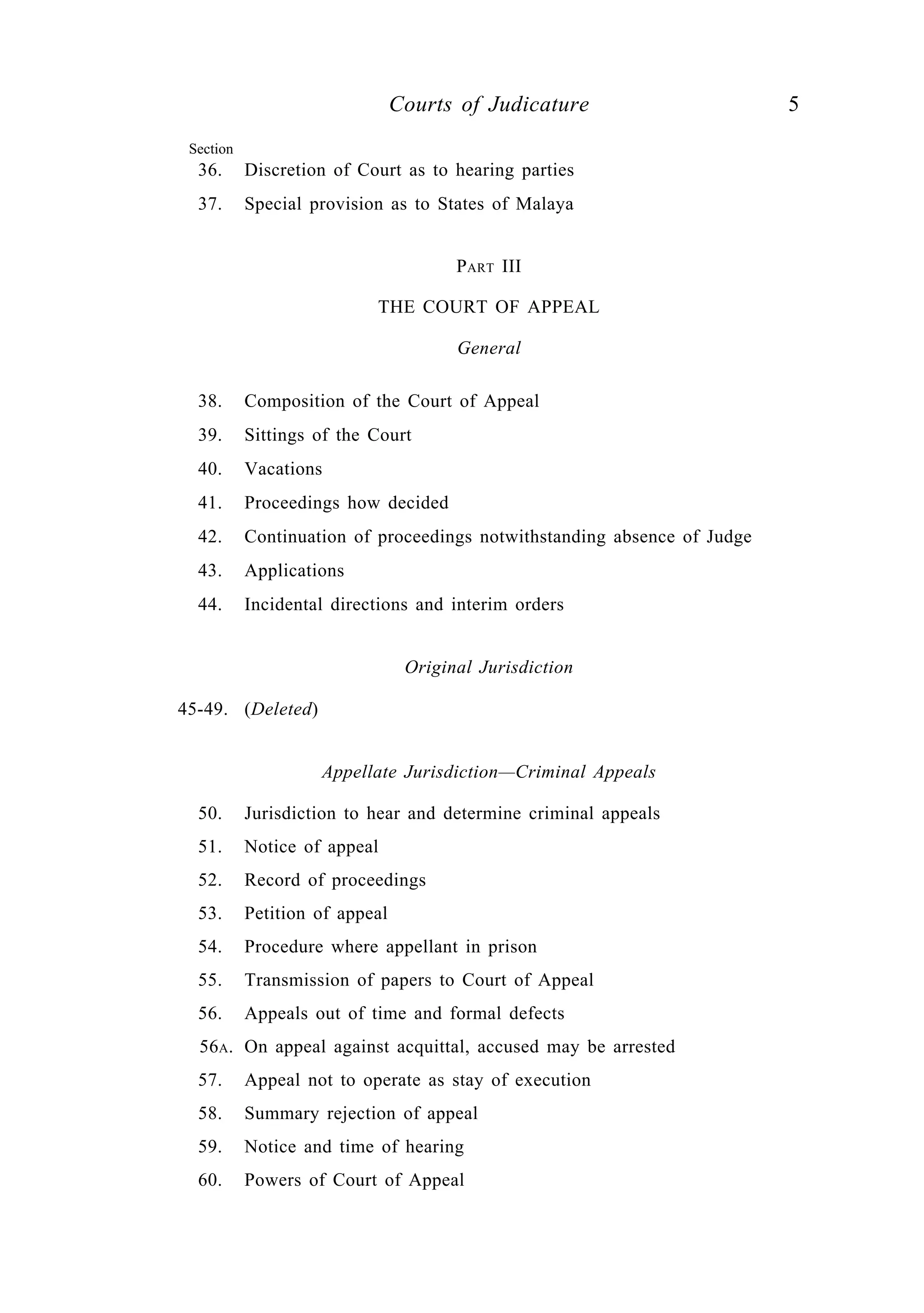 Courts of judicature act 1964 act 91 | PDF