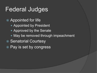 The Court System Federal and State | David Ford Avon Ct | PPTX | Law