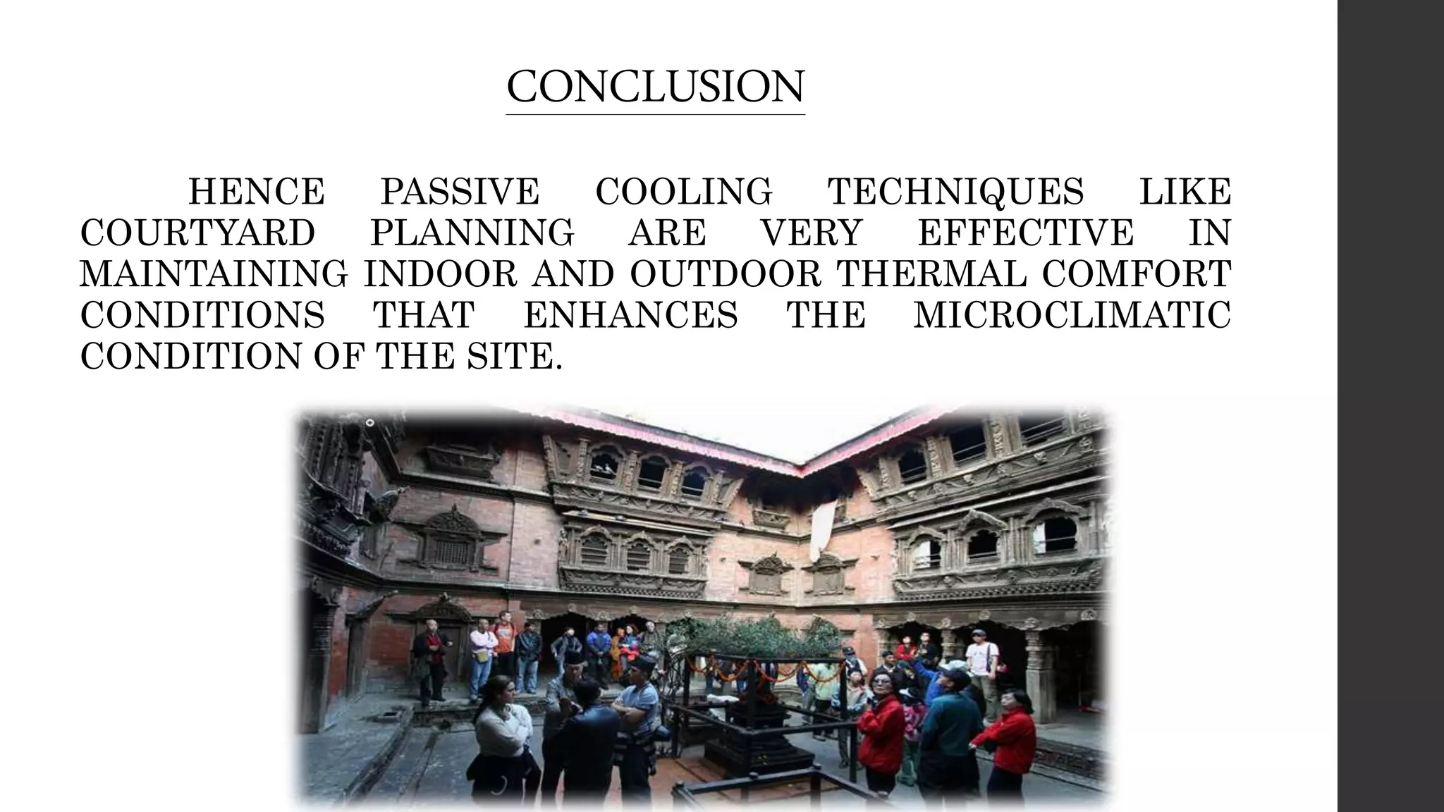 Courtyard Effect (passive cooling technique) | PPTX