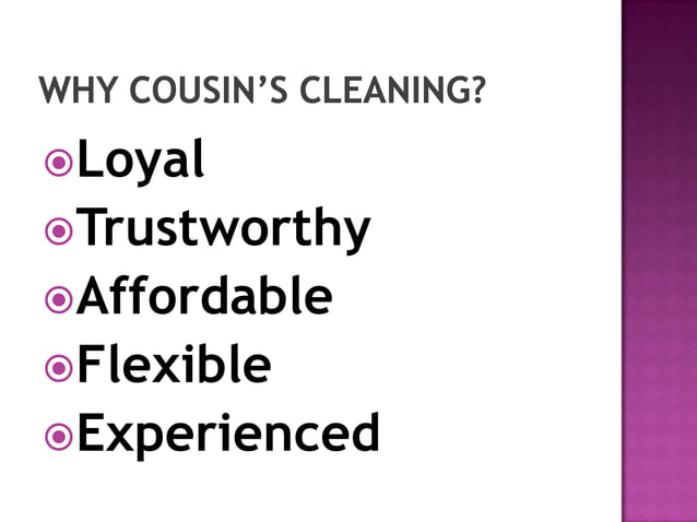 Cousins Cleaning | PPTX