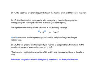 Covalent Bonding Notes | PDF