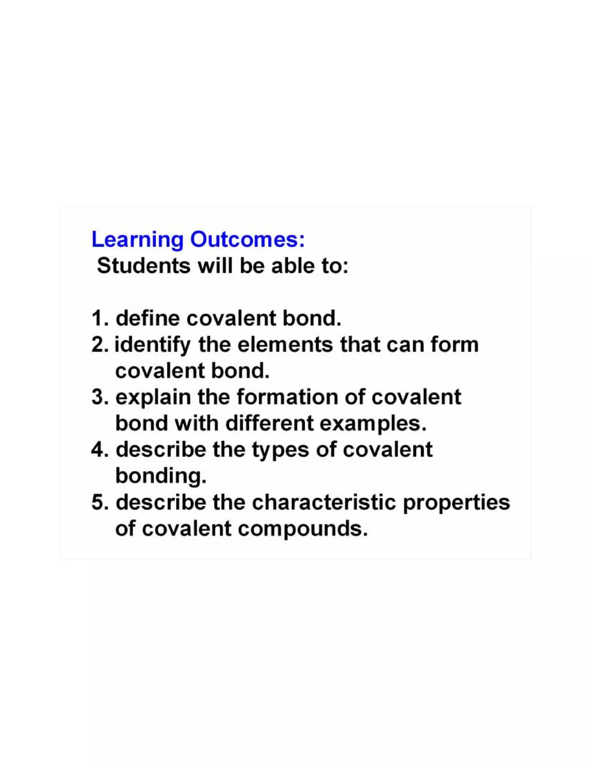 Covalent bond | PDF | Chemistry | Science