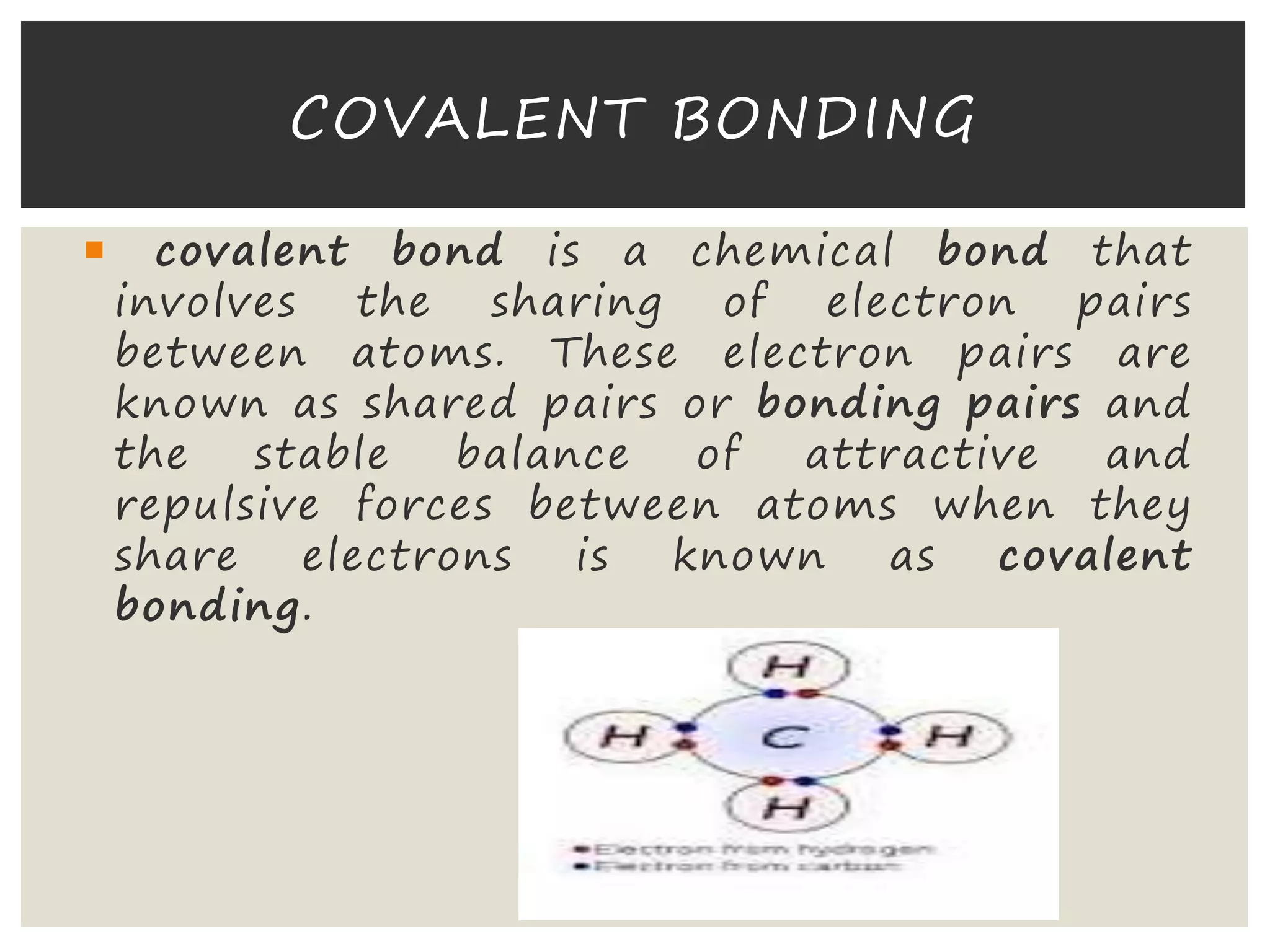 Covalent bond | PPTX