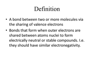 Covalent bonding | PPT