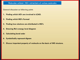 Covalent Bonding Part -2, Diagrams of Molecular Orbital Theory | PDF