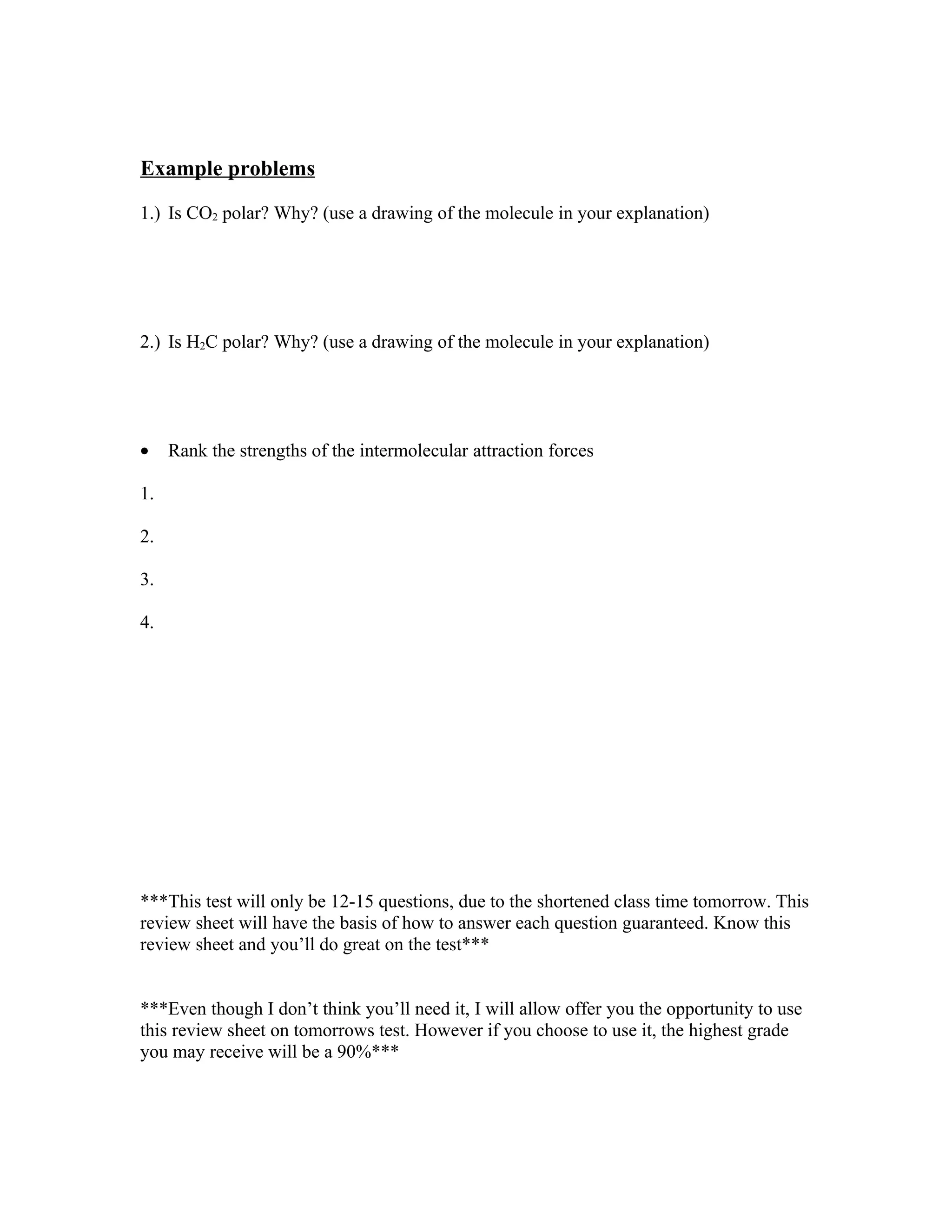 Chemistry - Chp 8 - Covalent Bonding - Study Guide | DOC