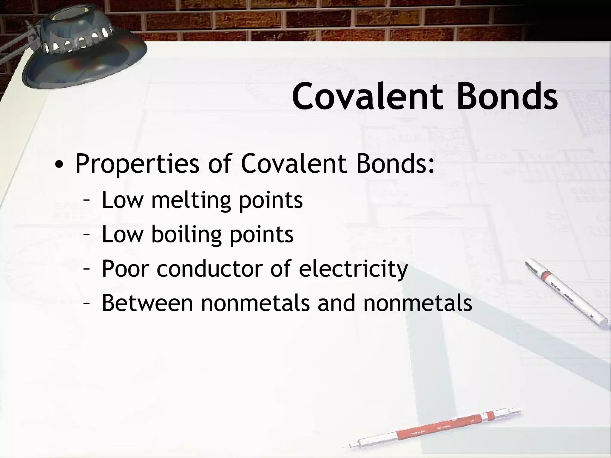 Covalent bonds | PPT