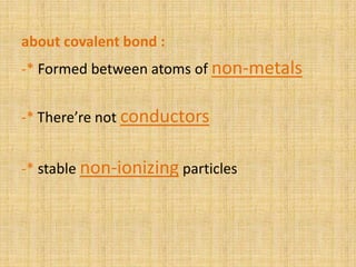 Covalent bonds | PPTX
