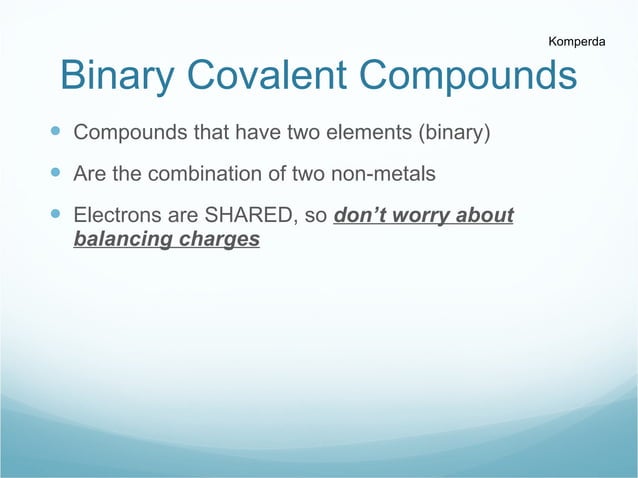 Covalent Nomenclature | PPT