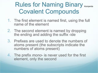 Covalent Nomenclature | PPT