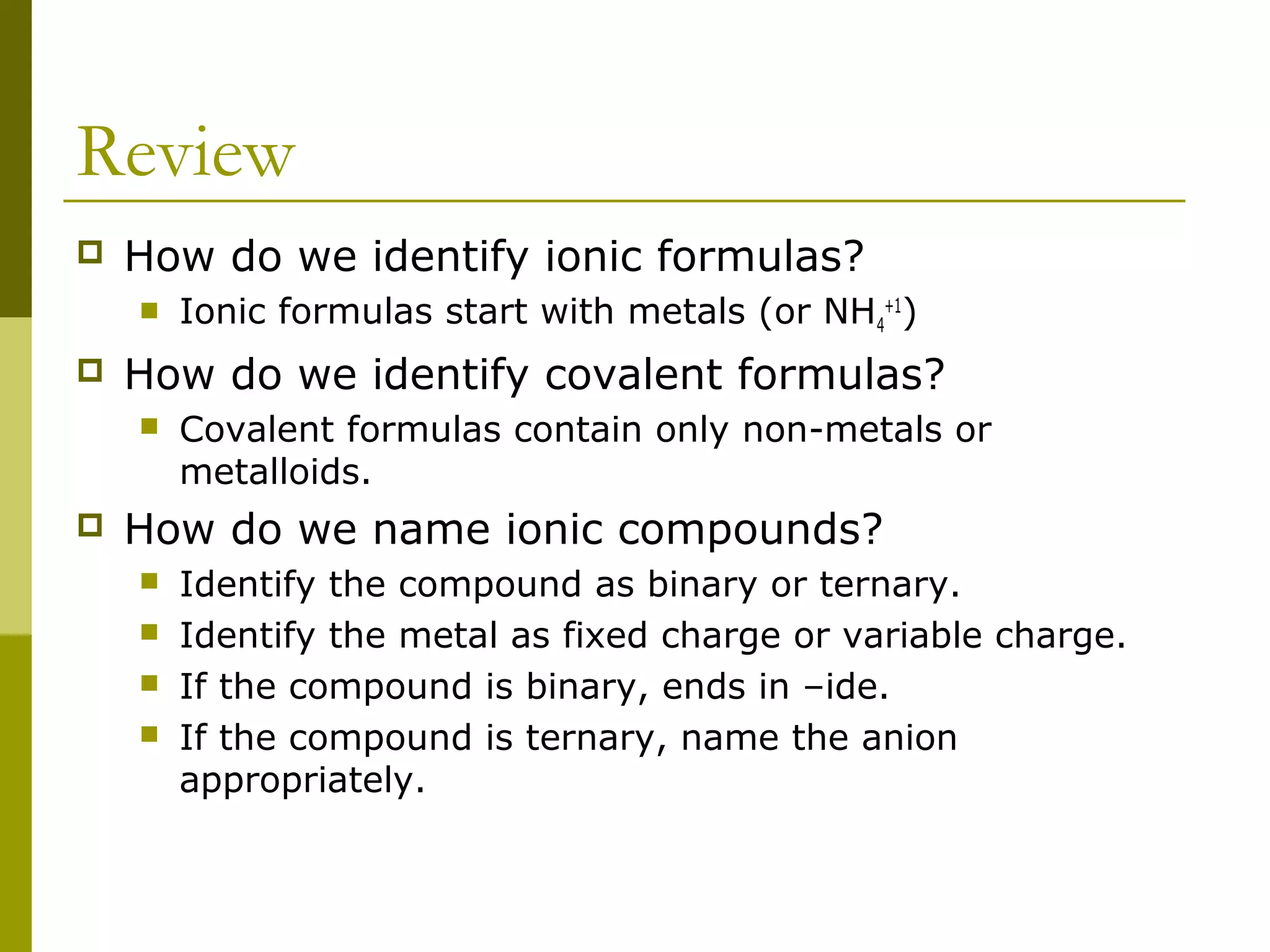 Covalent nomenclature | PPT