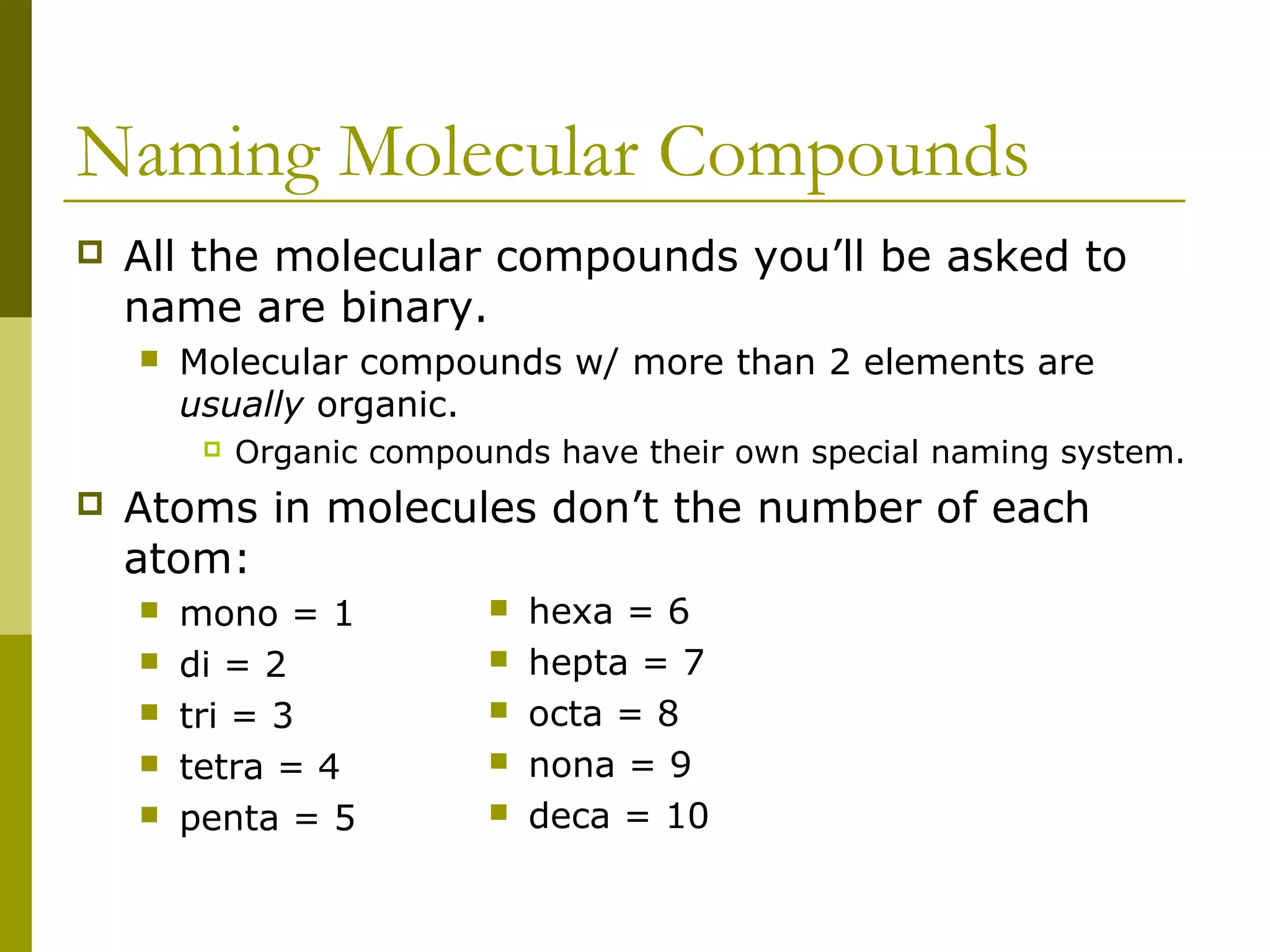 Covalent nomenclature | PPT