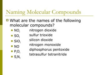 Covalent nomenclature | PPT