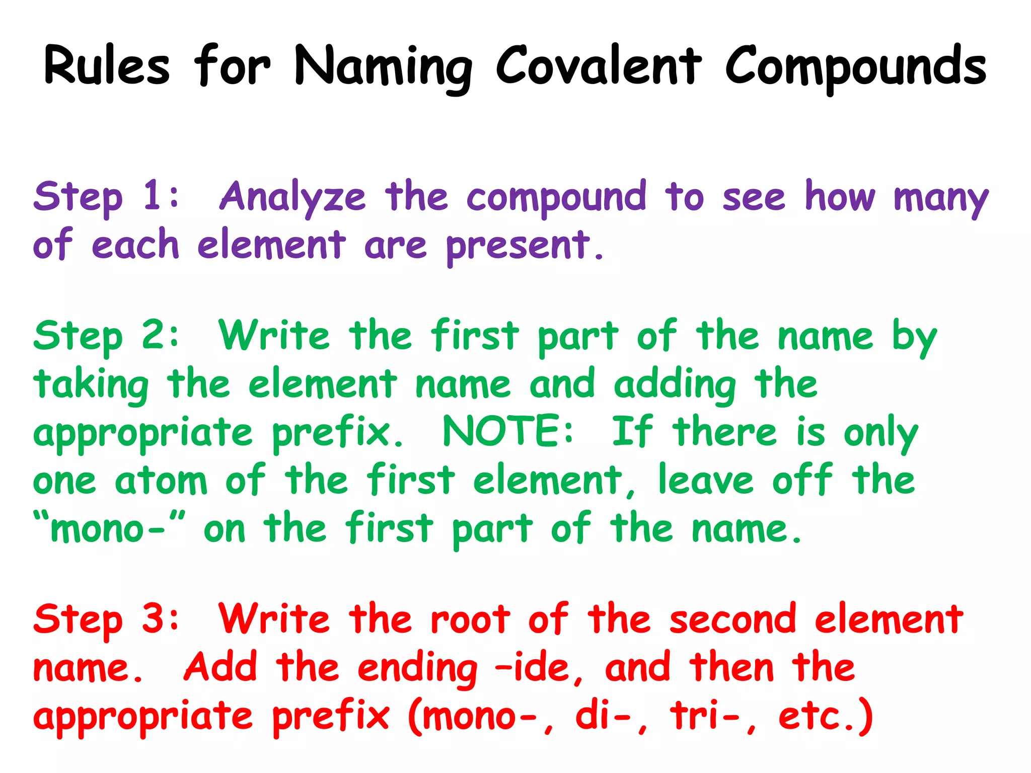Covalent nomenclature | PPTX