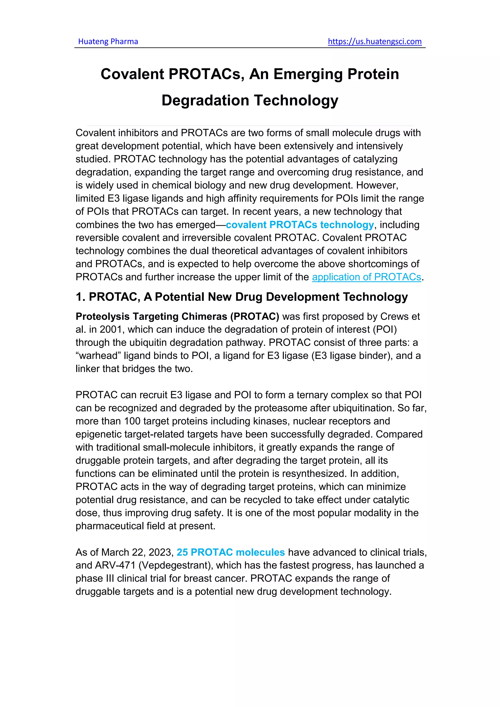 Covalent PROTACs, An Emerging Protein Degradation Technology.pdf