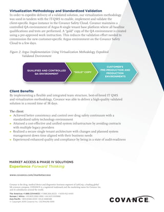 Covance Accelerator Methodology Delivers Validated Oracle Argus Cloud ...