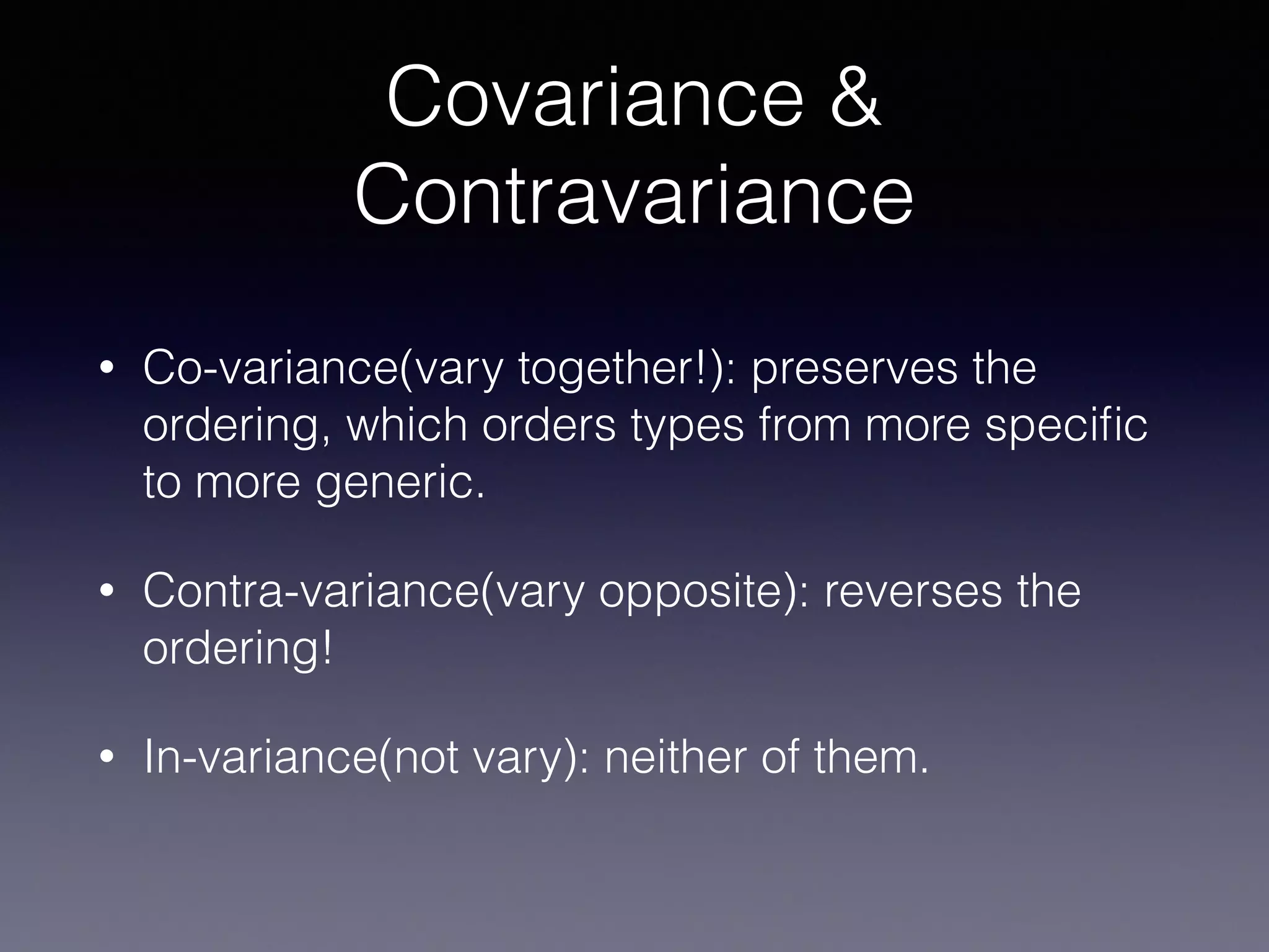 Covariance & Contravariance | PPT