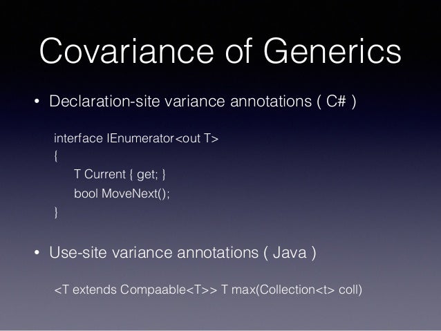Covariance And Contravariance