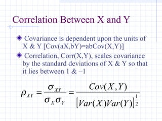 probability :- Covariance and correlation Faisalkhan2081@yahoo.com ...