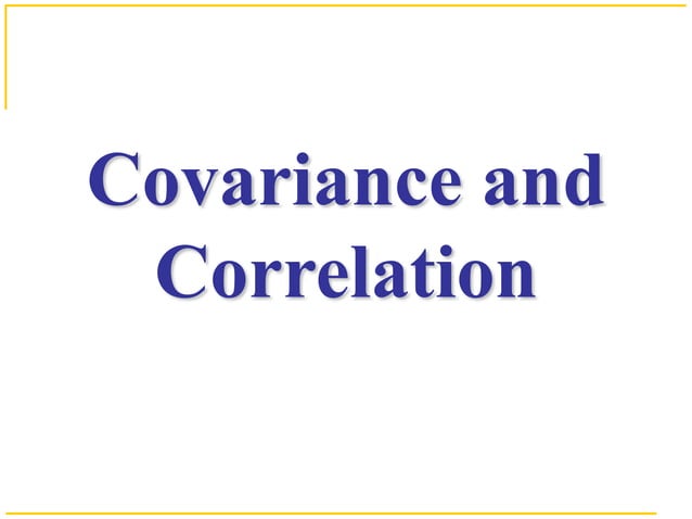 @Covariance and correlation.ppt