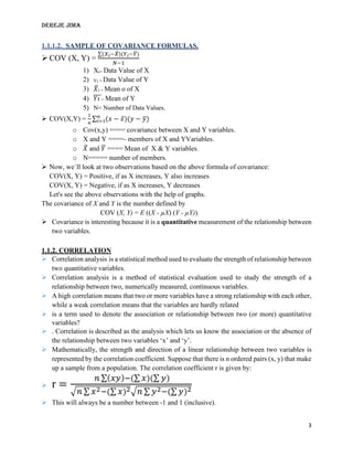 Covariance and correlation(Dereje JIMA) | PDF