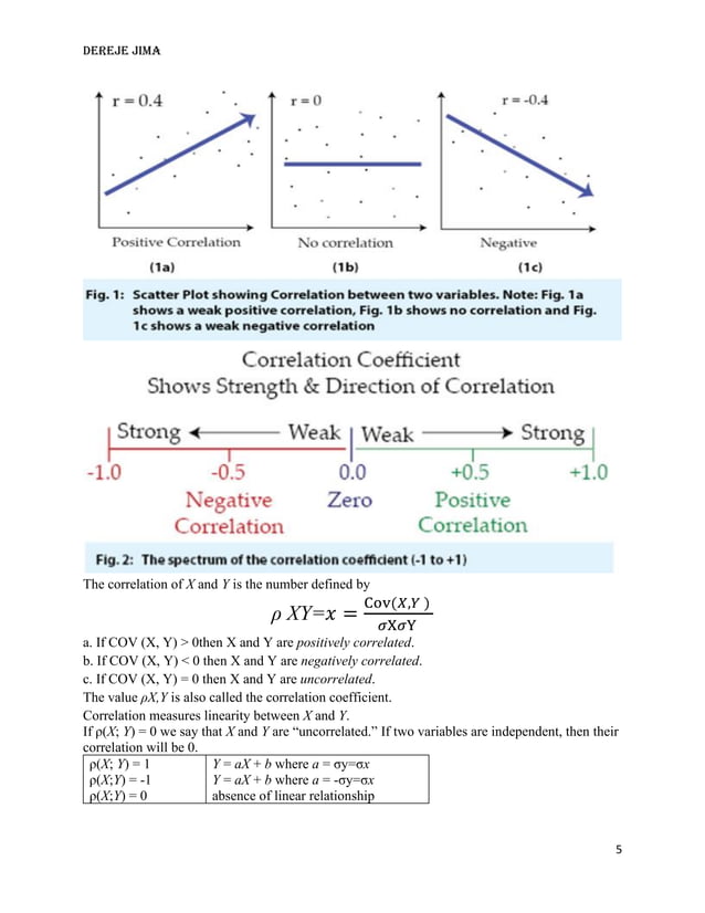 Covariance and correlation(Dereje JIMA) | PDF