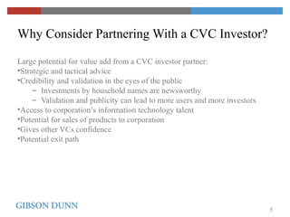 Intro to Corporate Venture Capital – Terms and Strategic Considerations ...