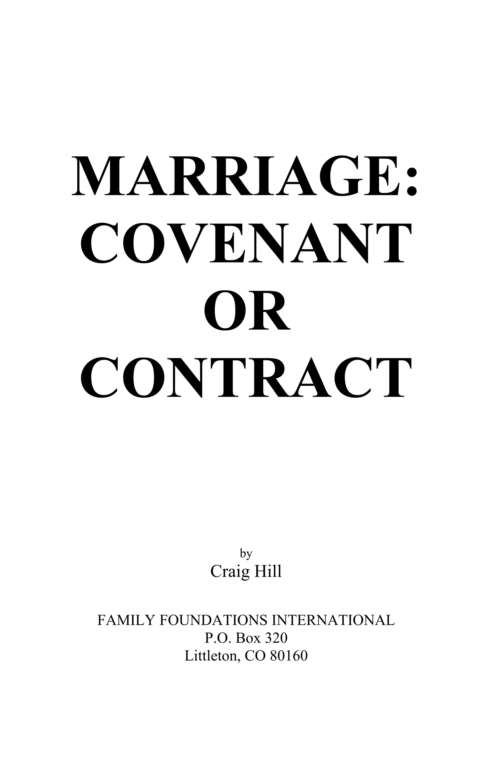 Covenant or contract | PDF | Christianity | Religion & Spirituality
