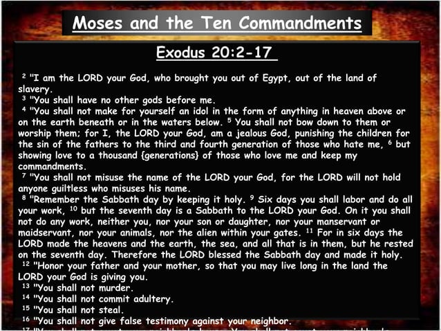 Covenants with moses 2010 | PPTX