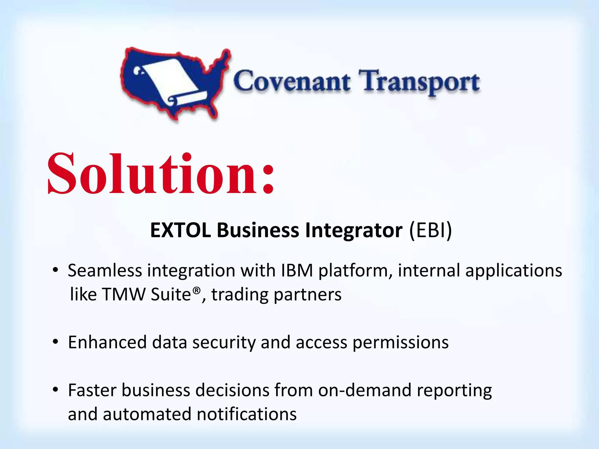 Business Success Story: Covenant Transport | PPTX