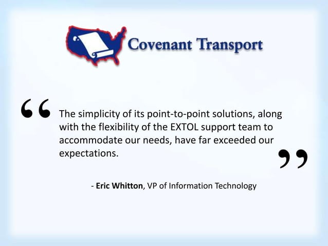 Business Success Story: Covenant Transport | PPTX