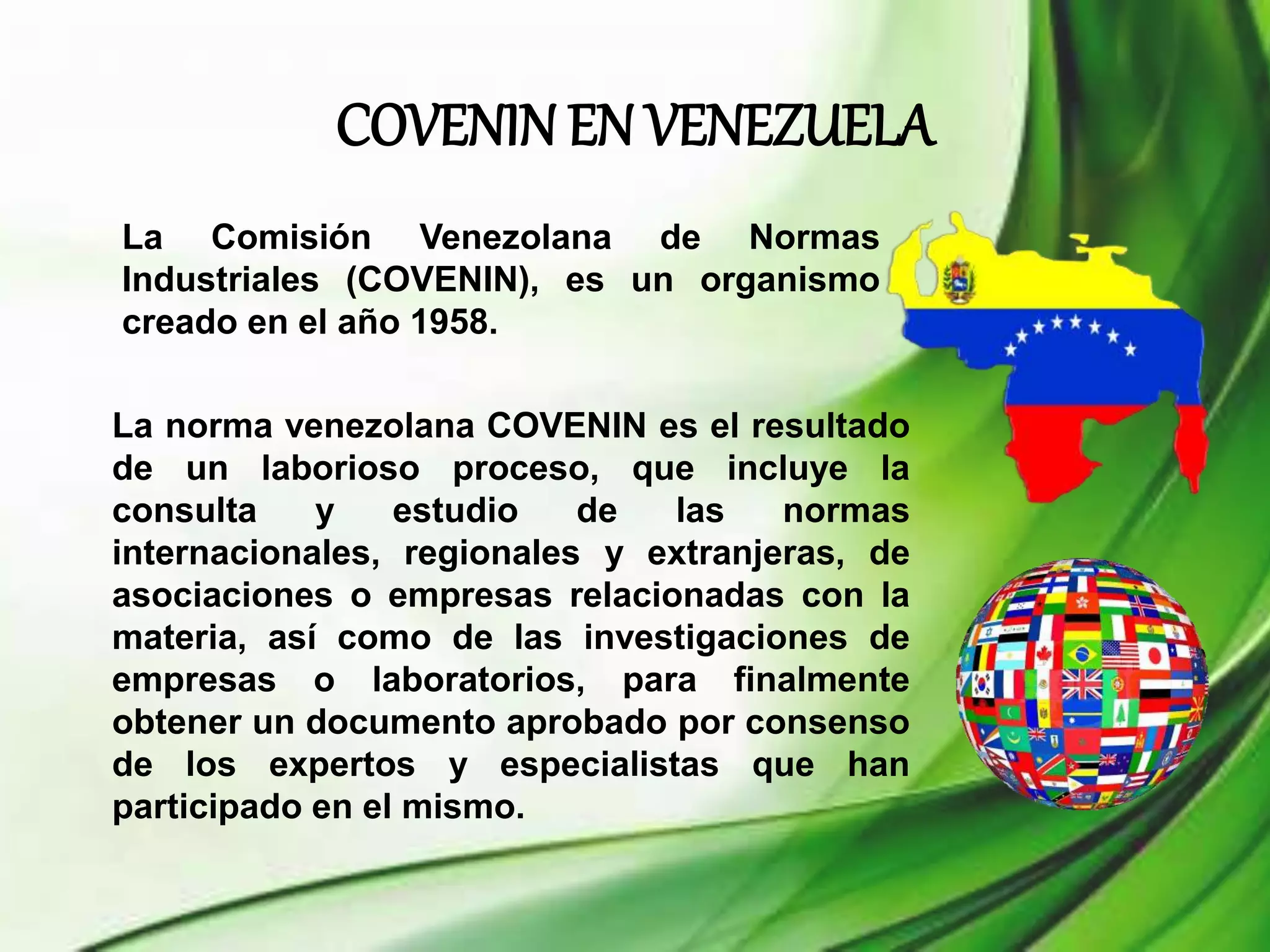 Covenin e higiene y seguridad industrial | PPTX