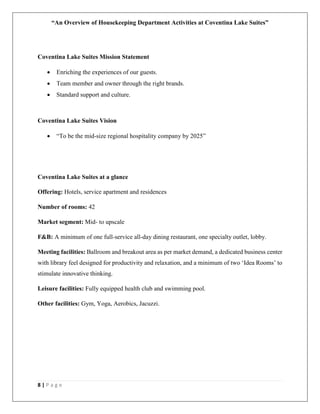 An overview of housekeeping department | PDF