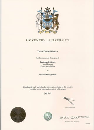 Coventry University Diploma | PDF